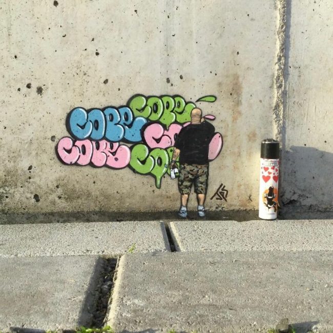Artist Makes Streets Less Boring By Making Graffiti That Interacts With ...