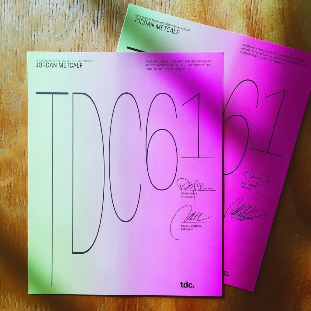 Incredible Typography Works of Jordan Metcalf » Design You Trust ...