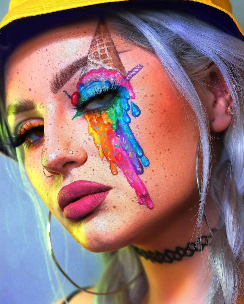 This Artist Uses Makeup To Create Art On Her Face » Design You Trust ...