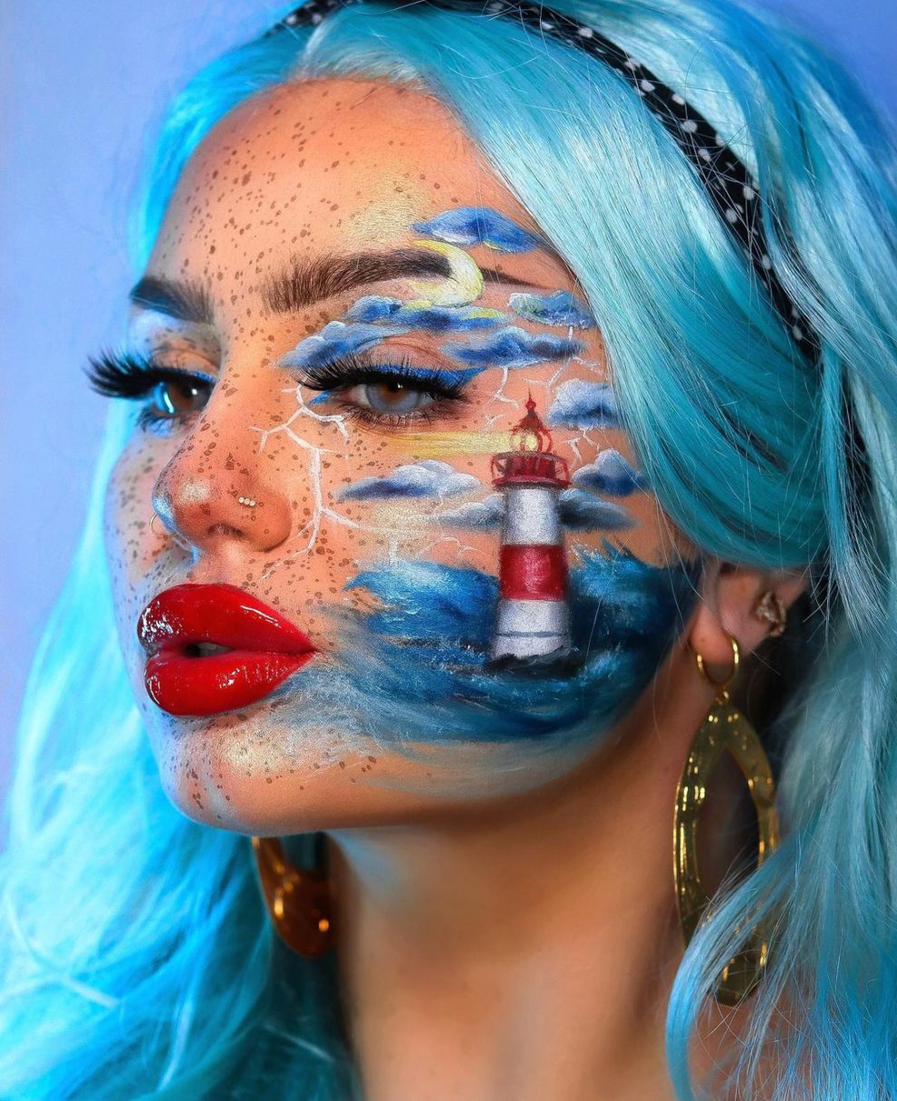 This Artist Uses Makeup To Create Art On Her Face » Design You Trust ...