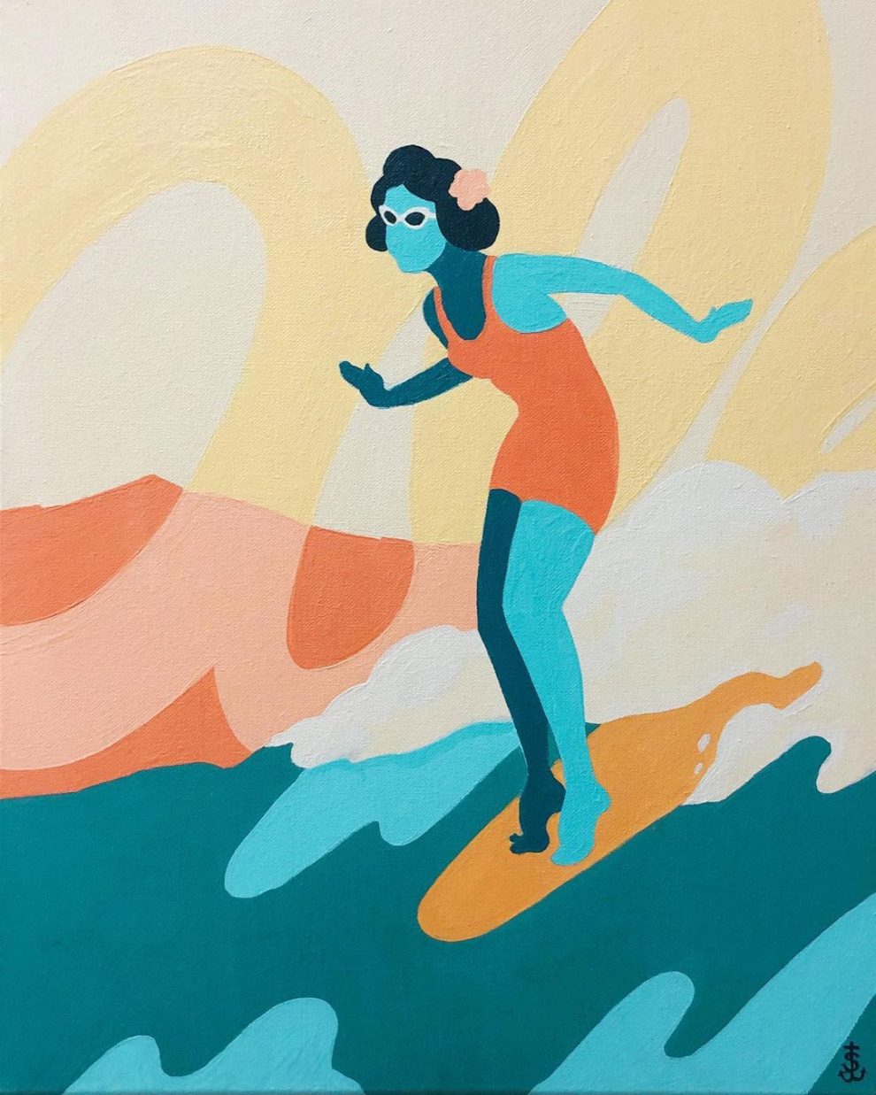“Aloha from Hawaii”: Sunny Surfing Paintings by Jack Soren » Design You ...