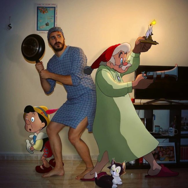 Guy Edits Disney Characters Into His Photos And The Result Looks Like ...