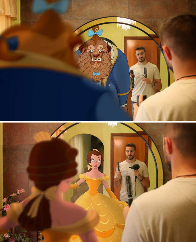 Guy Edits Disney Characters Into His Photos And The Result Looks Like ...