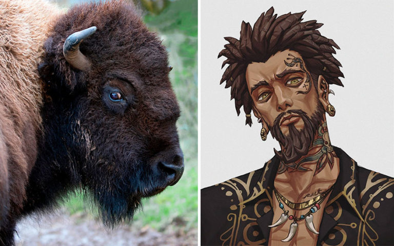 Korean Artist Transforms Animals Into Anime-Like Characters While ...