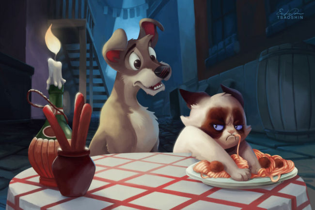 Artist Inserts The Legendary Grumpy Cat Into Disney Movies » Design You ...