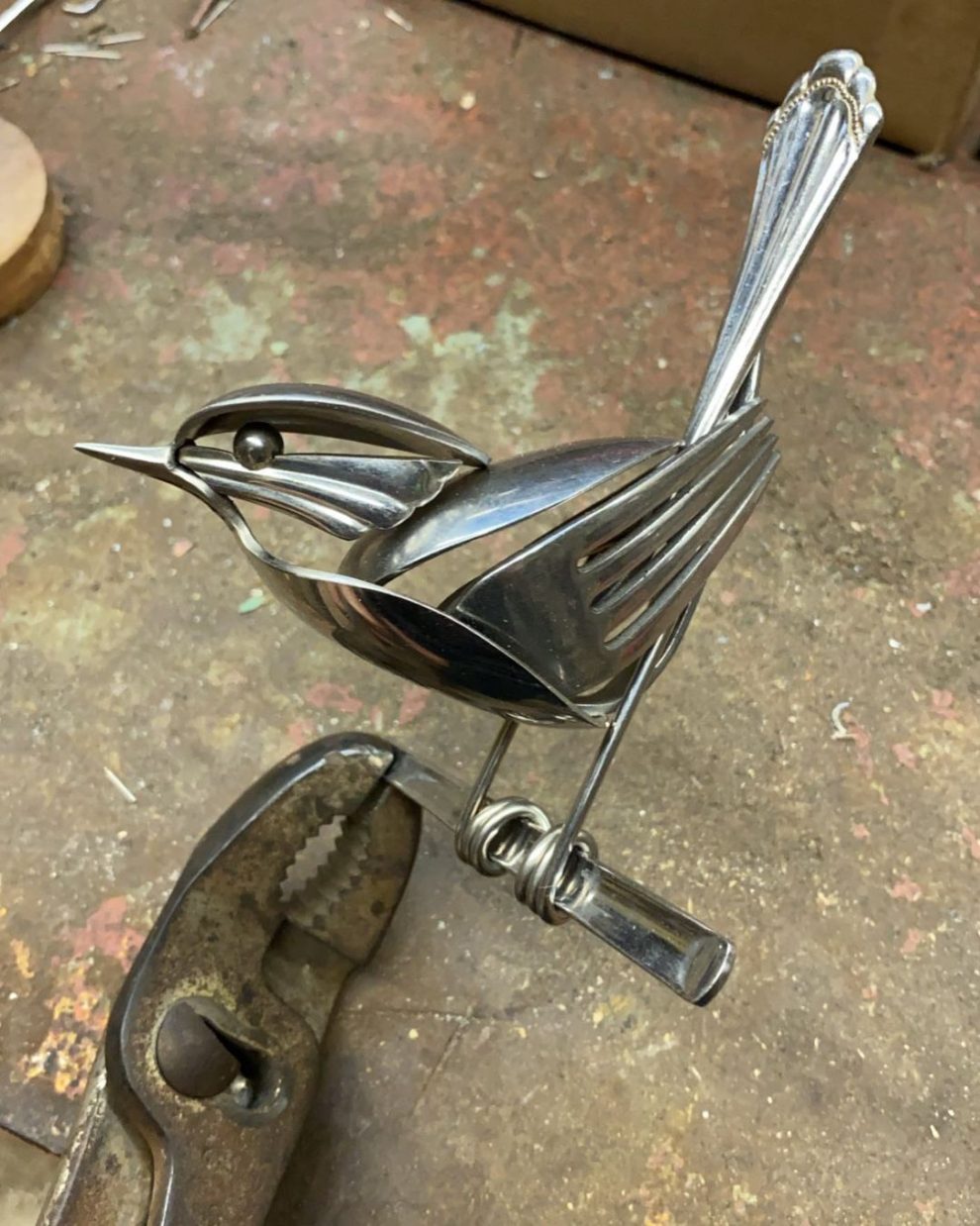 These Superb Metal Sculptures Are Made of Old Cutlery » Design You ...