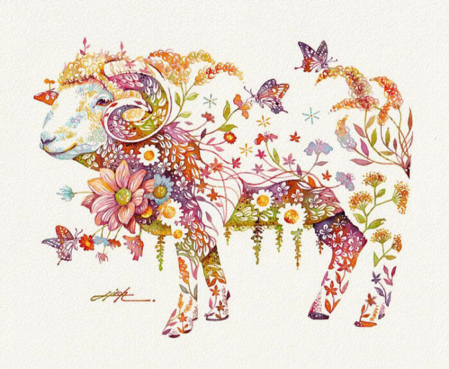 Japanese Artist Depicts Cats, Dogs, And Other Animals Using Watercolor ...