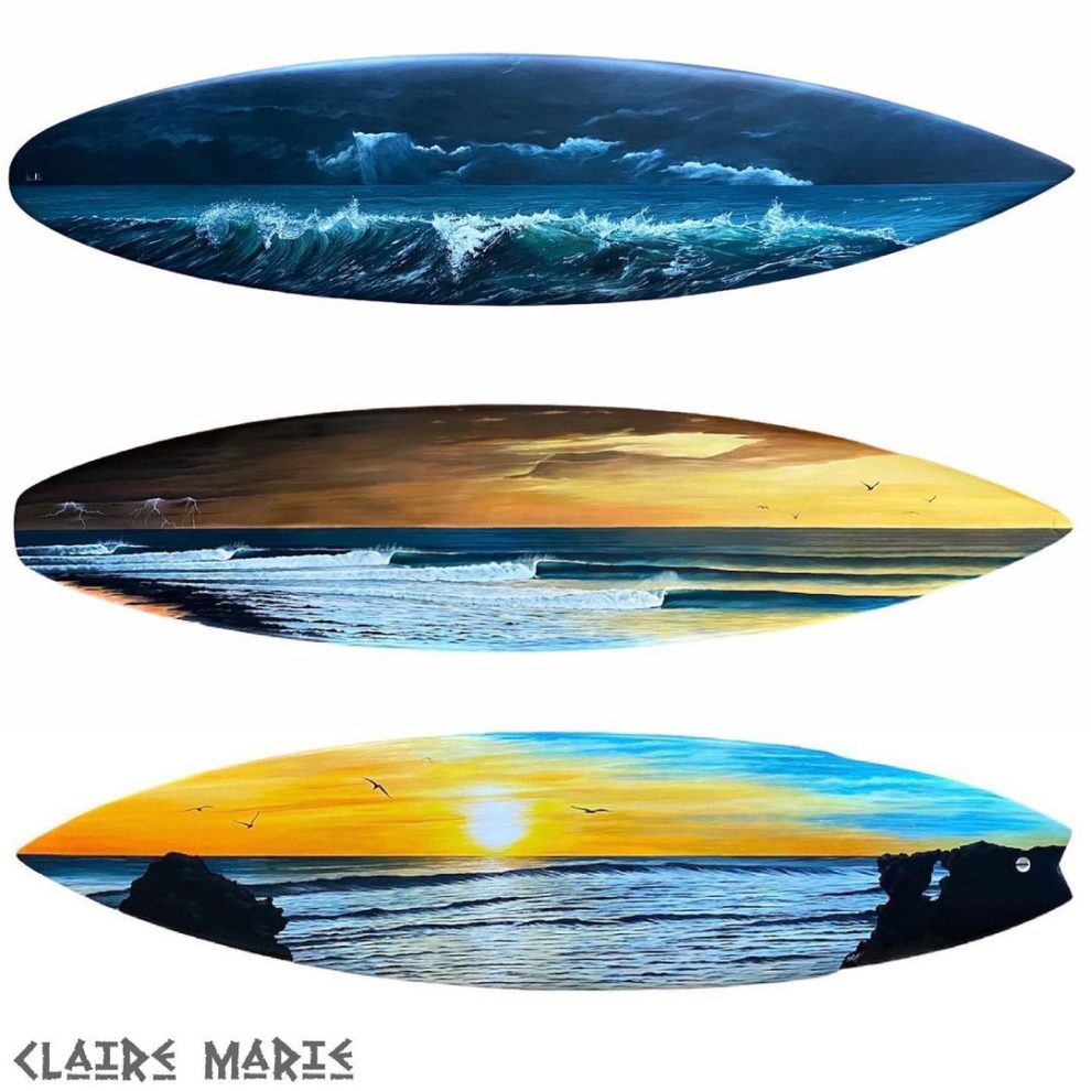 In Love To Nature And The Sea, This Artist Upcycles Old Surfboards And ...