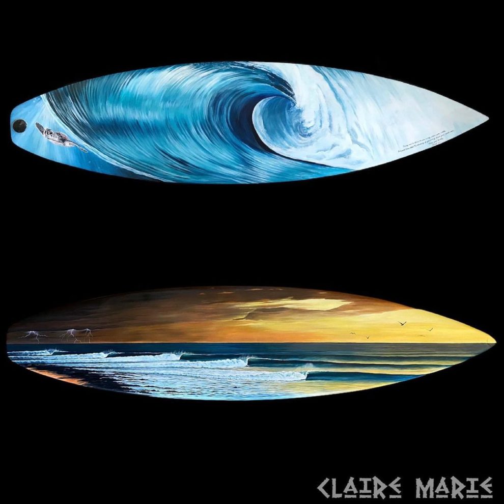 In Love To Nature And The Sea, This Artist Upcycles Old Surfboards And ...