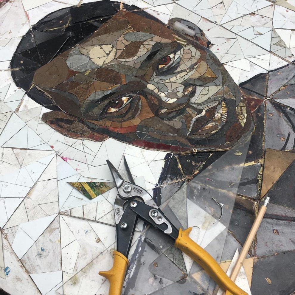 British Artist Crafts 19 Mosaic Portraits Of Real People Using Metal ...