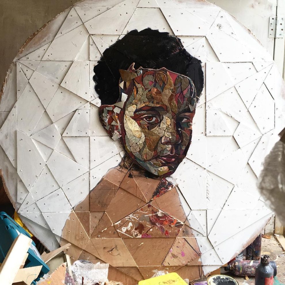 British Artist Crafts 19 Mosaic Portraits Of Real People Using Metal ...