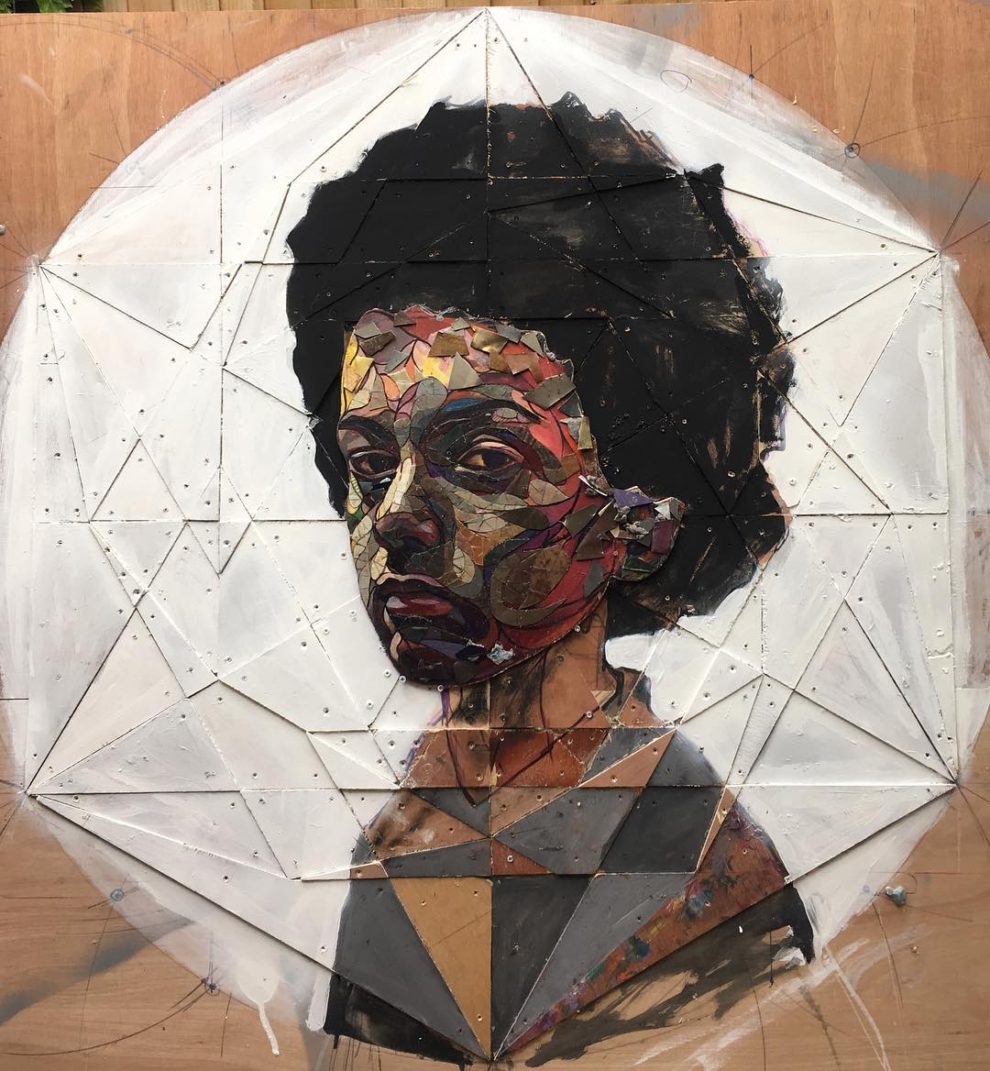 British Artist Crafts 19 Mosaic Portraits Of Real People Using Metal ...