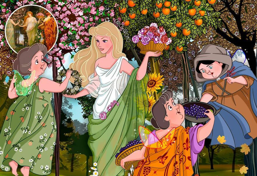 Artist Reimagines Disney Characters As Famous Classical Paintings And ...