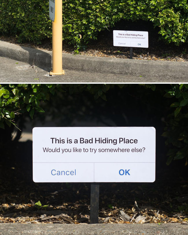 Artist Hides Clever And Funny Signs Around His City For People To Find ...