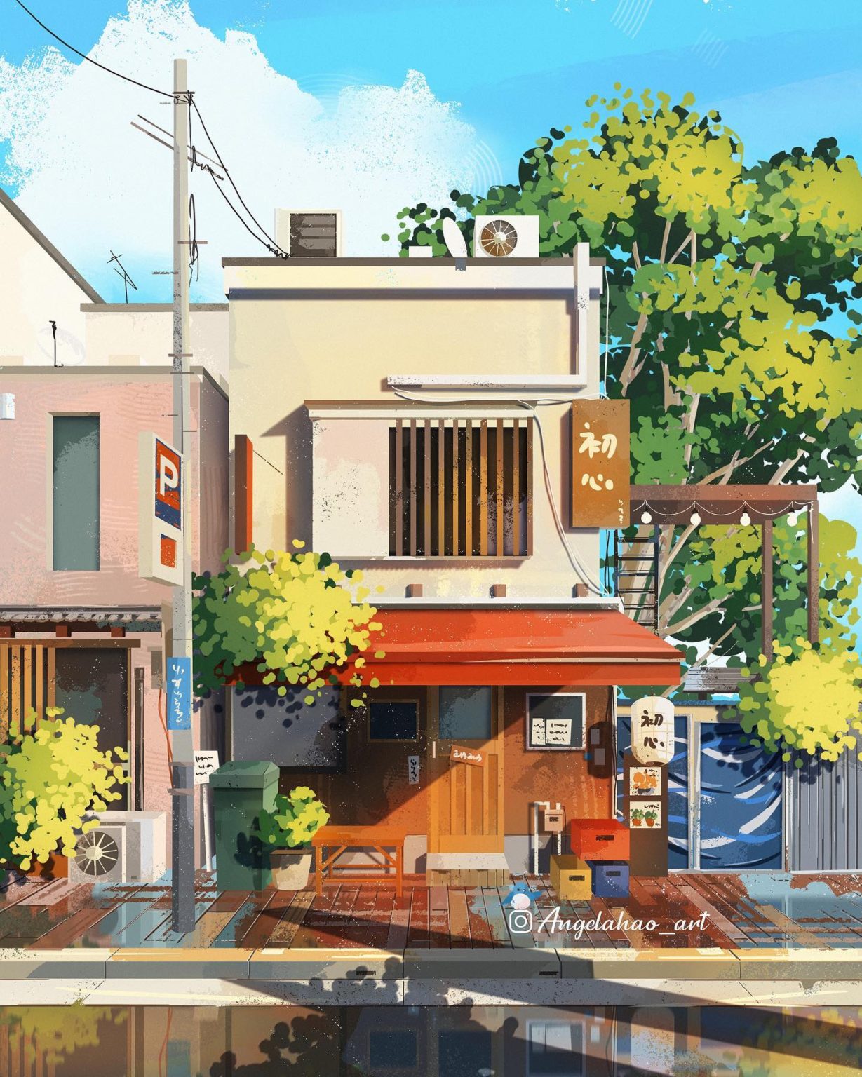 Artist Creates Colorful Illustrations Of Inviting And Cozy Japanese ...