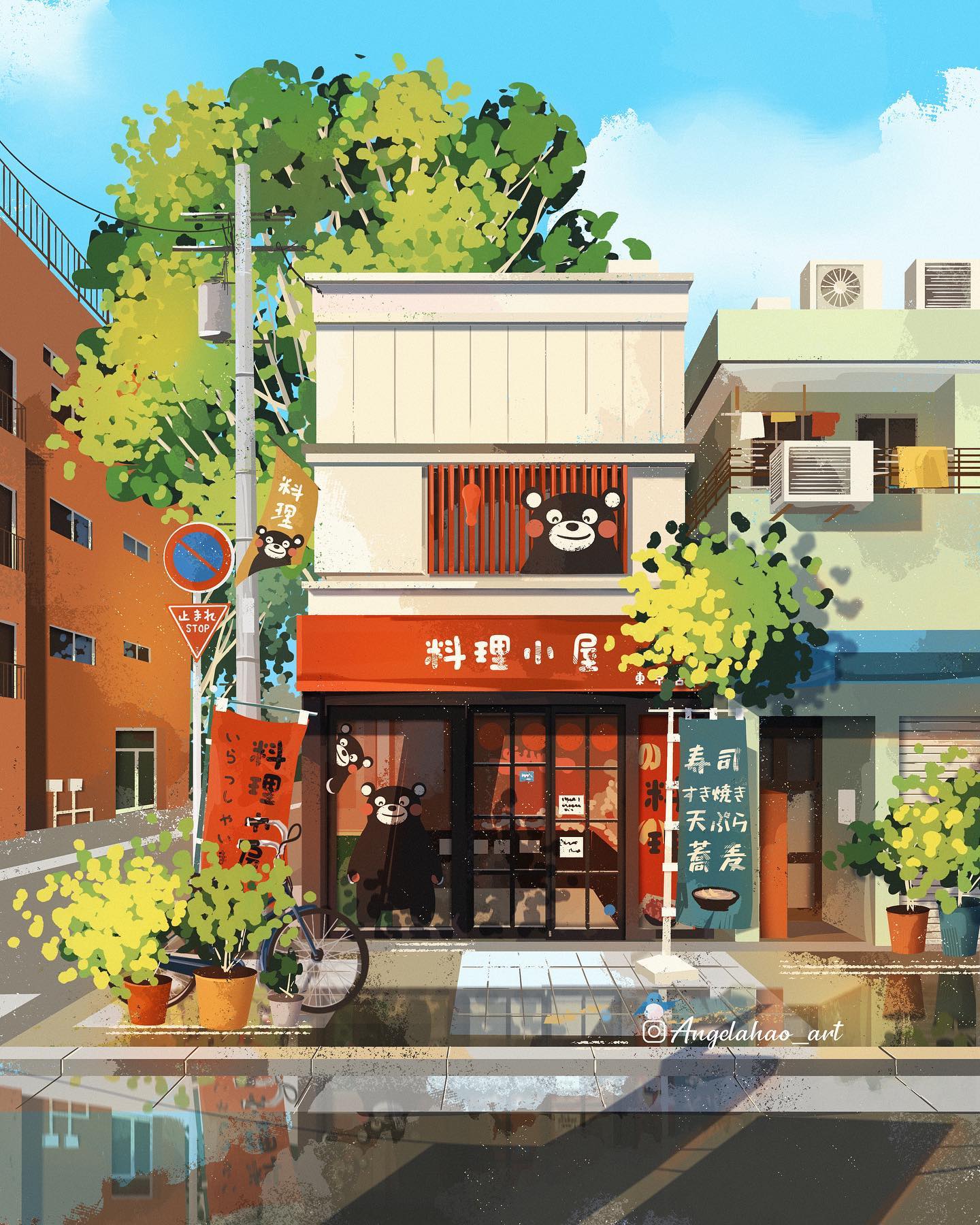 Artist Creates Colorful Illustrations Of Inviting And Cozy Japanese ...