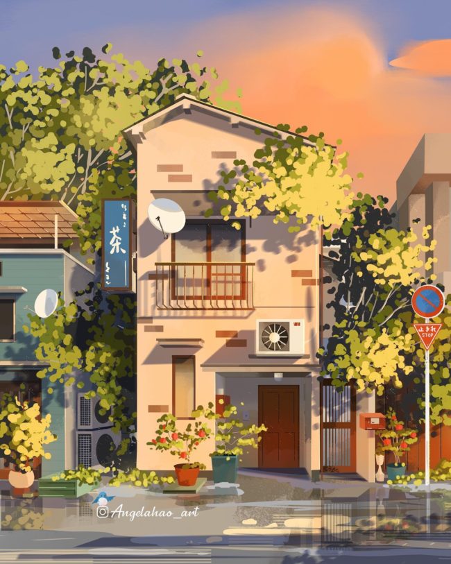 Artist Creates Colorful Illustrations Of Inviting And Cozy Japanese ...