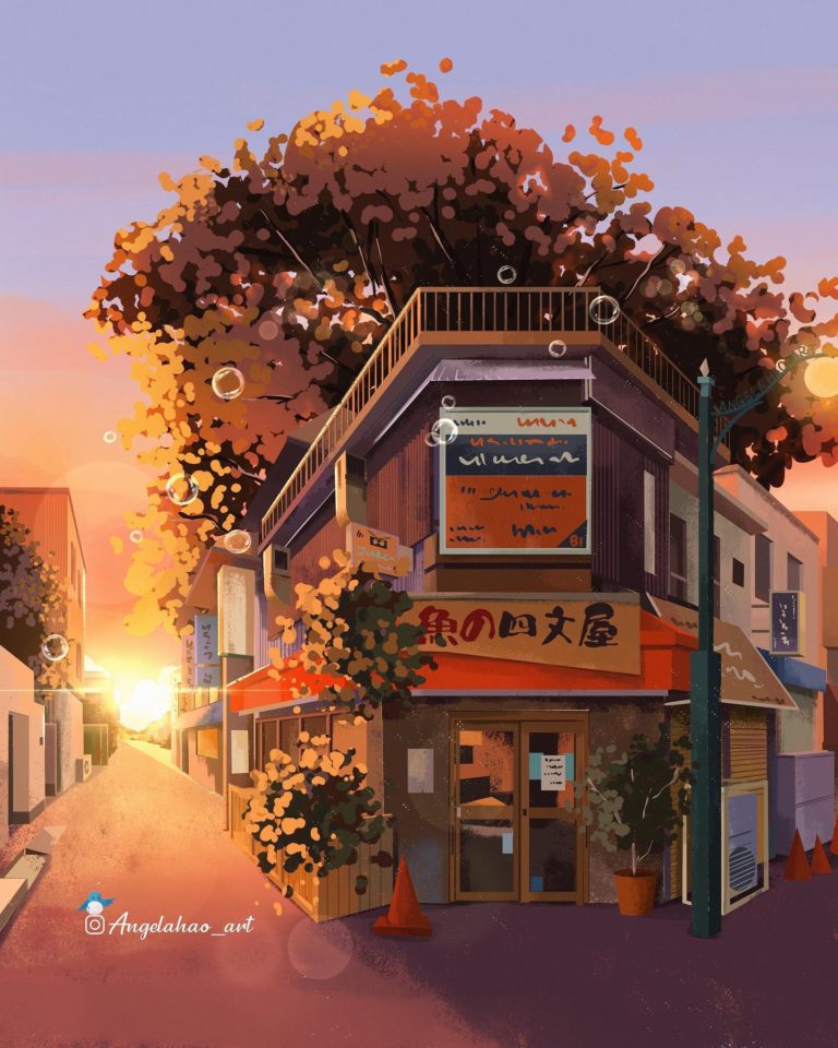 Artist Creates Colorful Illustrations Of Inviting And Cozy Japanese ...