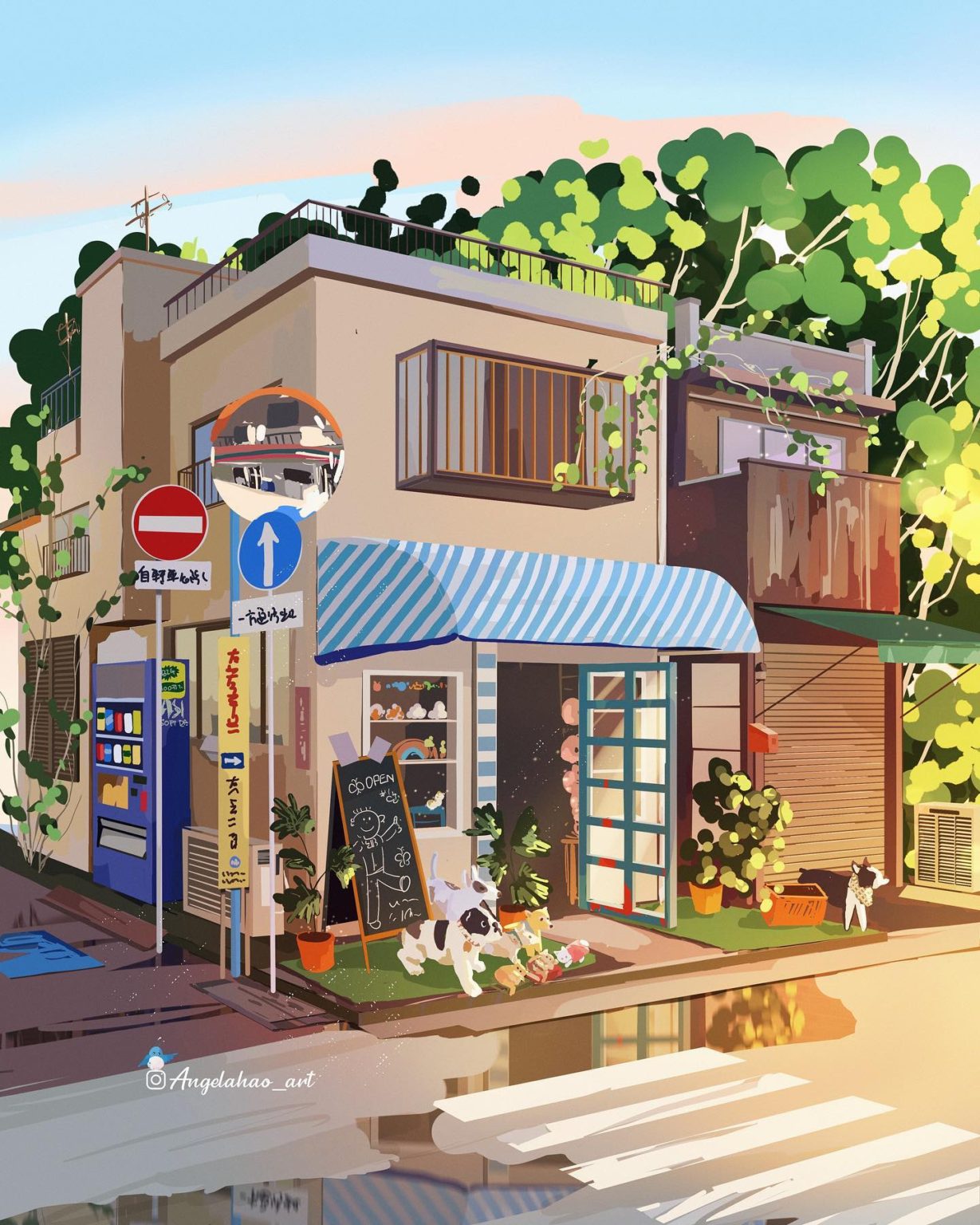 Artist Creates Colorful Illustrations Of Inviting And Cozy Japanese ...