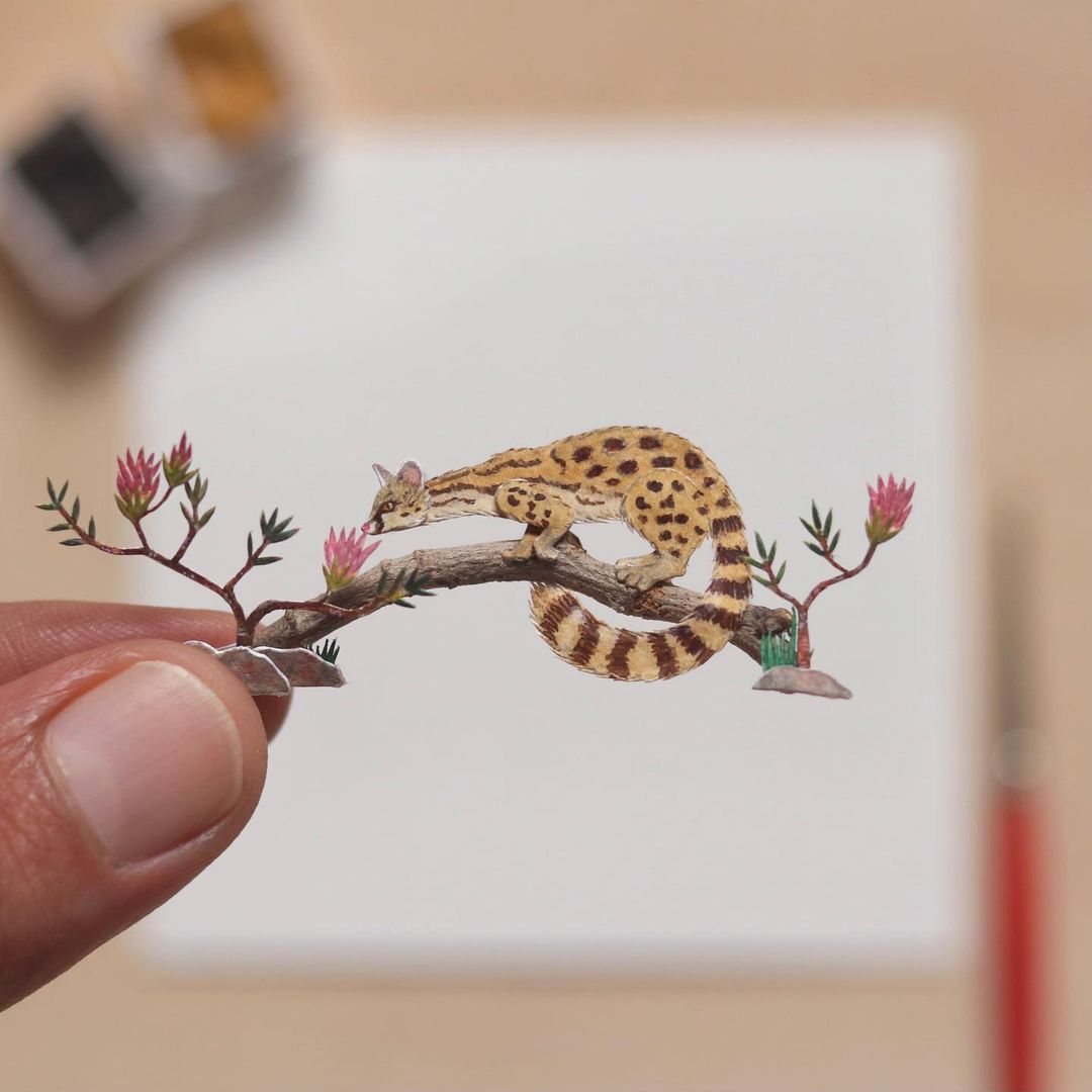 Artist Creates Paper Cutting Illustrations Of Wild Animals To Raise ...