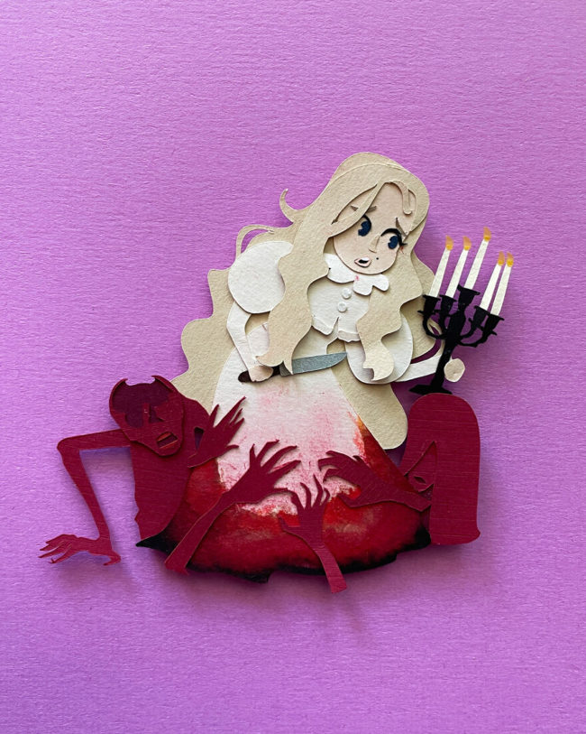 Artist Recreates Her Favorite Spooky Characters Using Paper Art ...