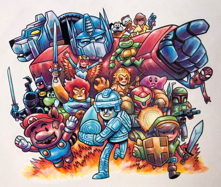 Tiny Superheroes in Superb Comic Art by Dan Hipp » Design You Trust ...