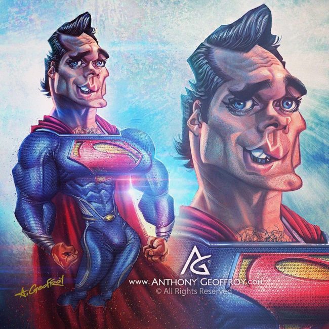 Movie Heroes and Their Faces: Superb Caricatures by Anthony Geoffroy ...