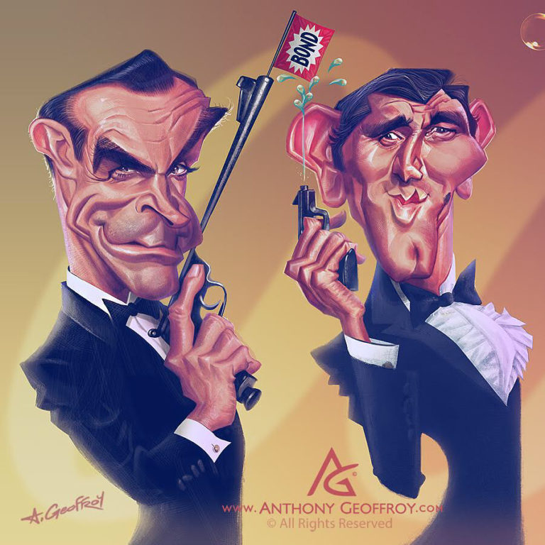 Movie Heroes and Their Faces: Superb Caricatures by Anthony Geoffroy ...