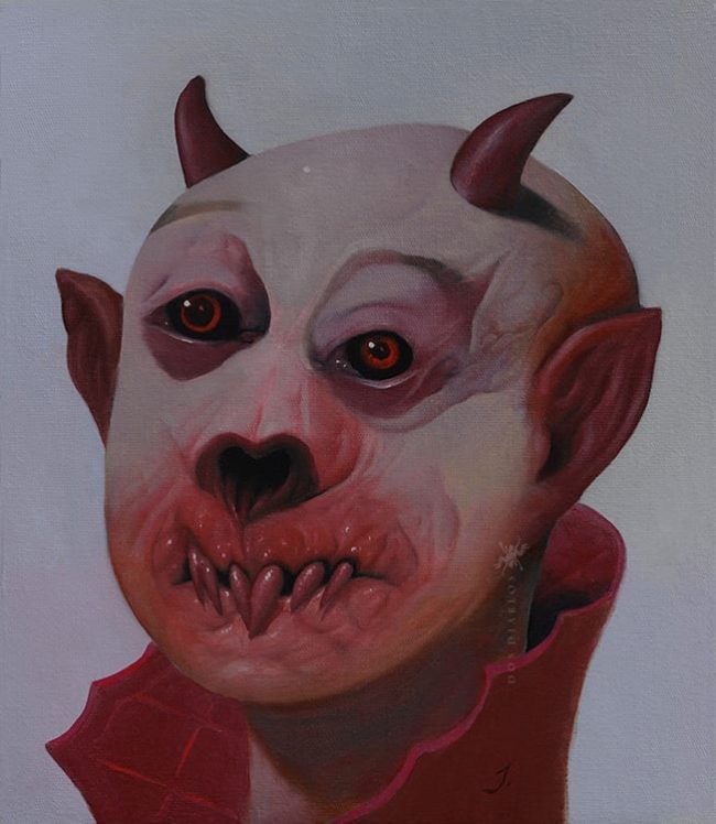 Portraits of The Demons: The Bizarre Deformed Demon Faces of Artist ...