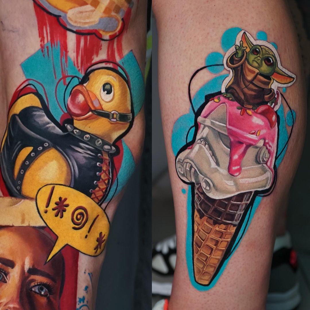 From Chucky to Elon Musk: Mindblowing Colorful Tatoos by Daria ...