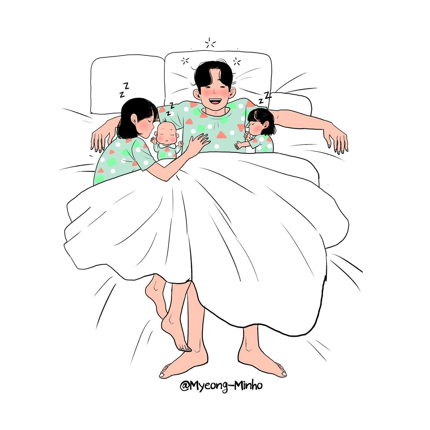 Korean Artist Illustrates The Daily Life Of A Loving Couple In An ...