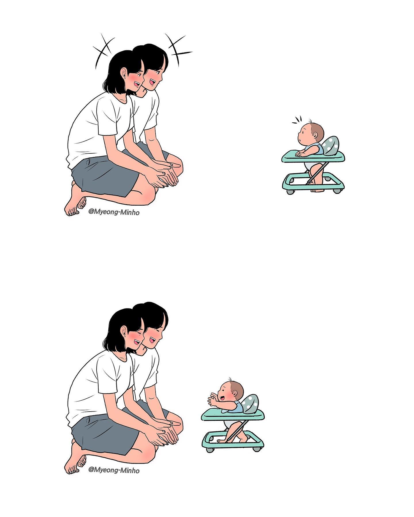 Korean Artist Illustrates The Daily Life Of A Loving Couple In An ...
