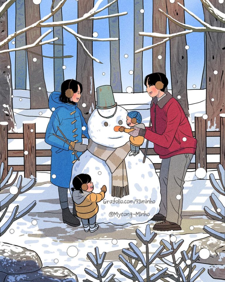 Korean Artist Illustrates The Daily Life Of A Loving Couple In An ...