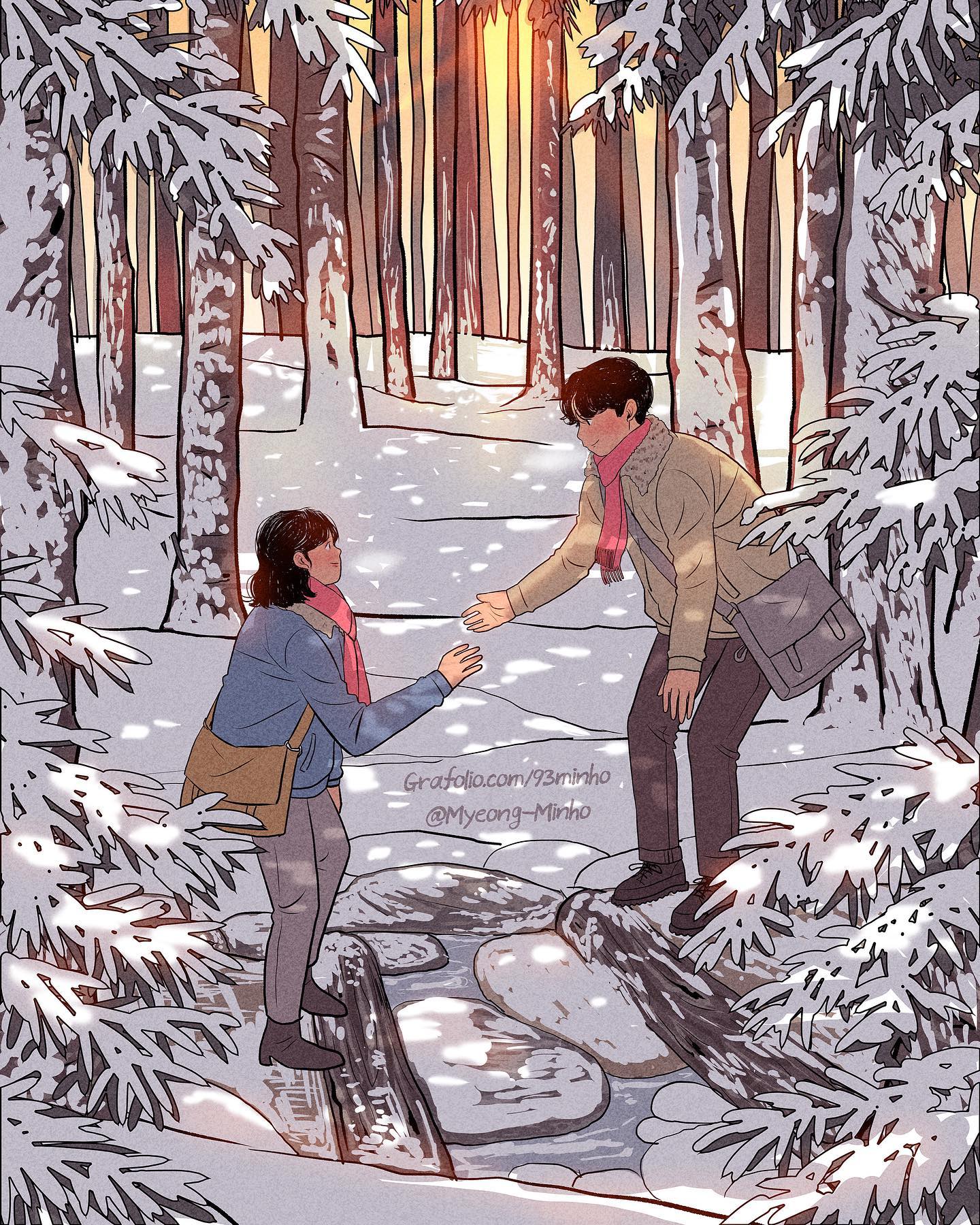 Korean Artist Illustrates The Daily Life Of A Loving Couple In An ...