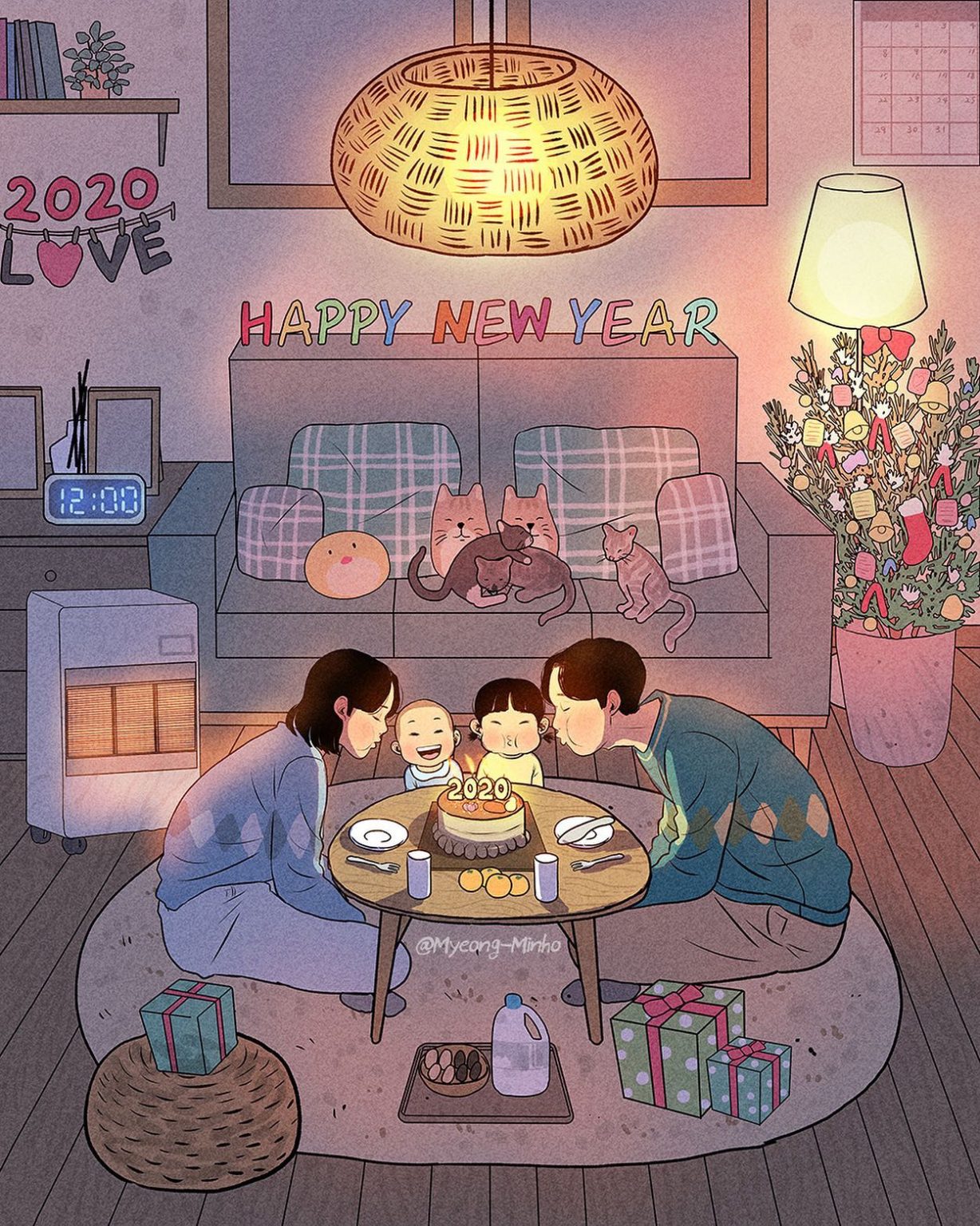 Korean Artist Illustrates The Daily Life Of A Loving Couple In An ...