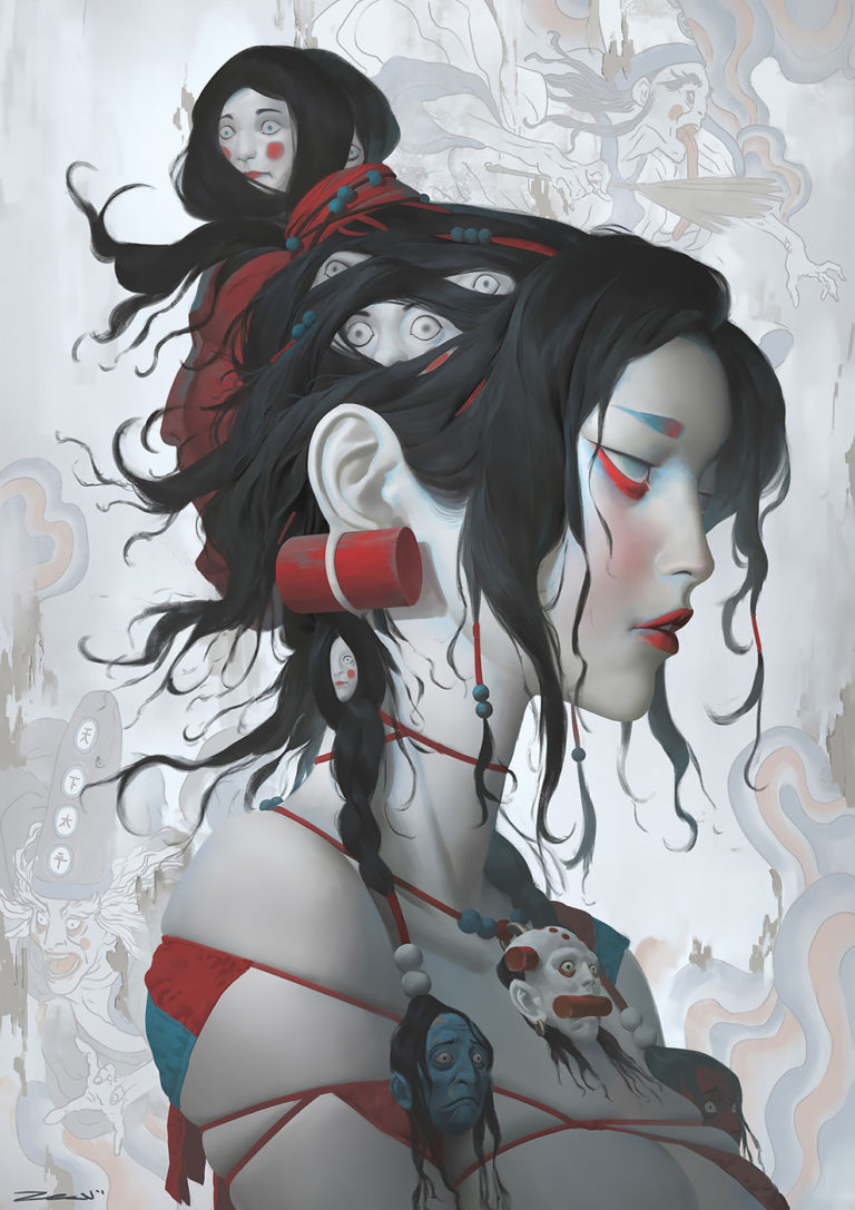 Naughty, Heroic, Mysterious and Fascinating Asian Girls in Superb Illustrations by Zeen Chin ...