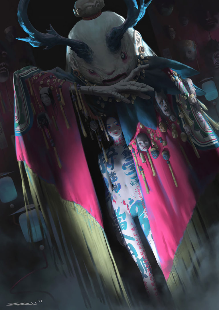 Naughty, Heroic, Mysterious and Fascinating Asian Girls in Superb Illustrations by Zeen Chin ...