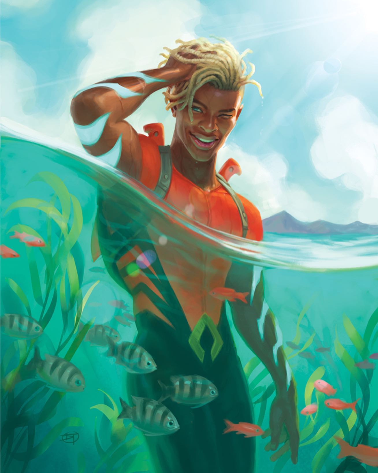 Sleek, Masculine, and Cheerful Pin-Up Superheroes and Ordinary Males by ...