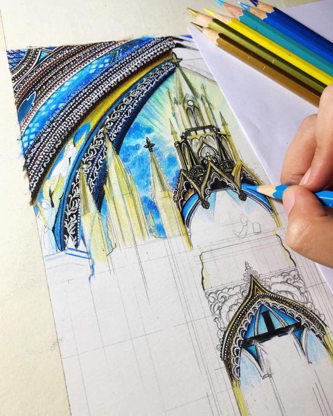Artist Creates Incredibly Detailed Architecture Drawings That You Could ...