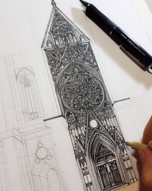 Artist Creates Incredibly Detailed Architecture Drawings That You Could ...