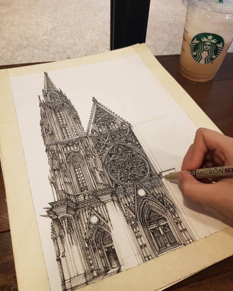 Artist Creates Incredibly Detailed Architecture Drawings That You Could ...
