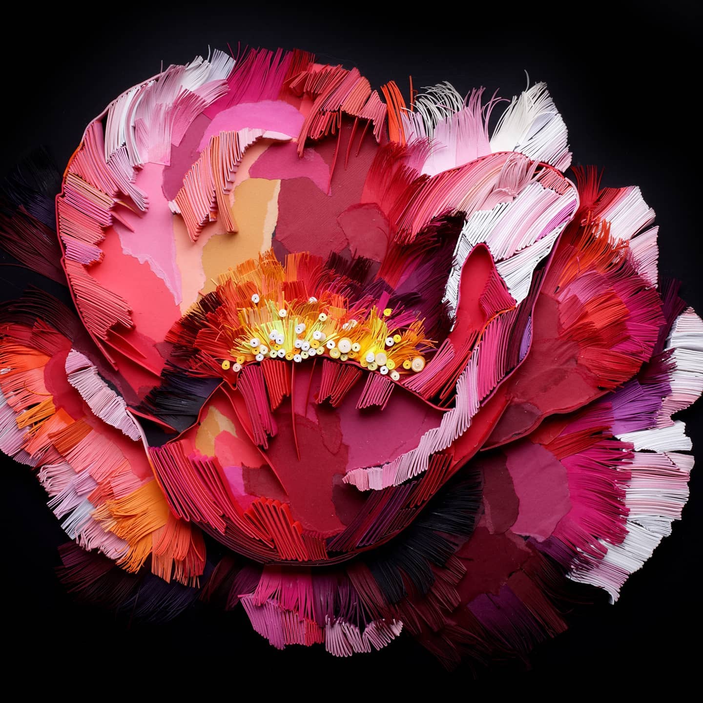 Artist Creates Handmade Illustrations Using Only Strips Of Paper ...