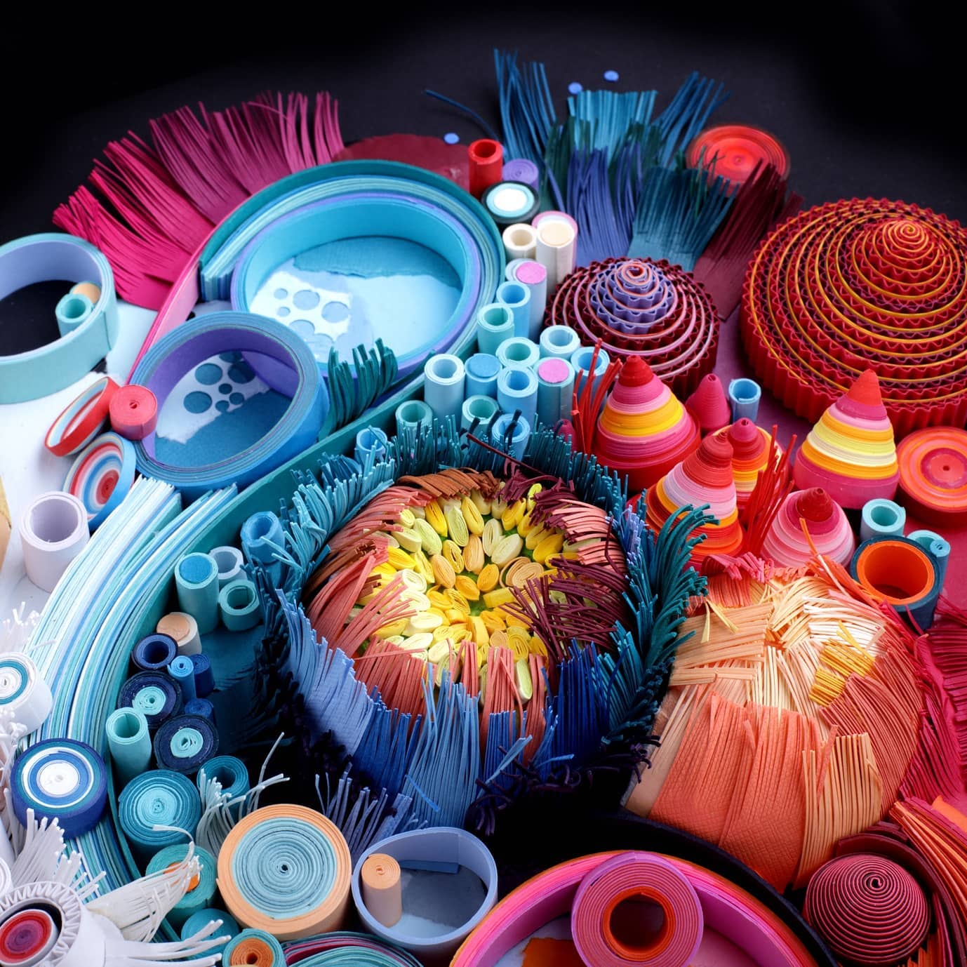 Artist Creates Handmade Illustrations Using Only Strips Of Paper ...