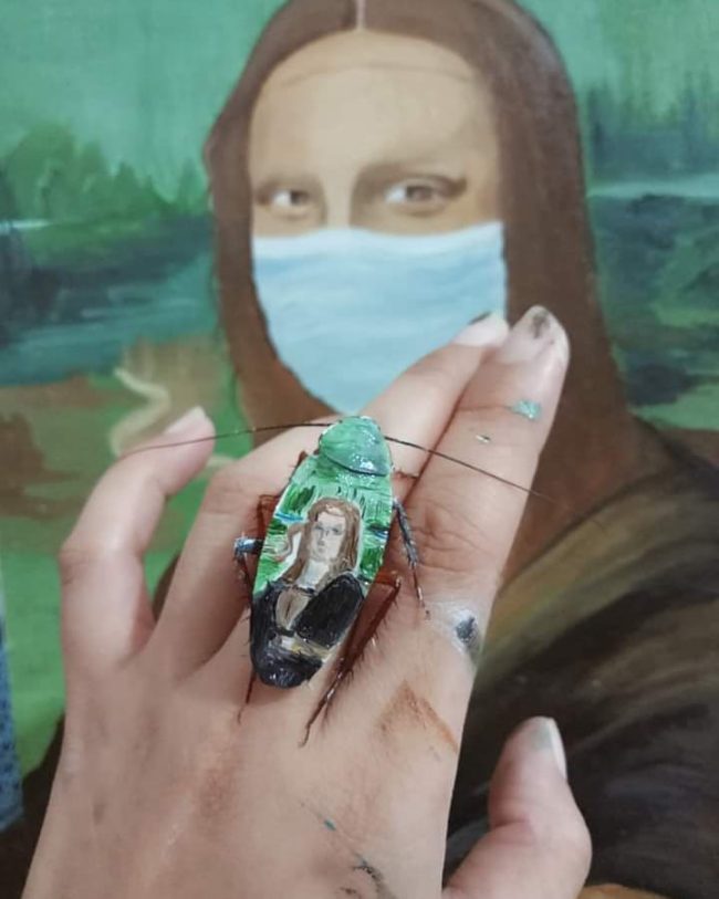 Self-Taught Artist Turns Dead Cockroaches Into Painted Works of Art ...