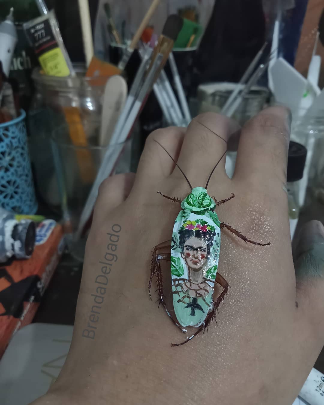 Self-Taught Artist Turns Dead Cockroaches Into Painted Works of Art ...