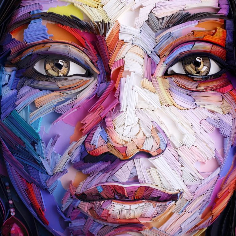 Artist Creates Handmade Illustrations Using Only Strips Of Paper ...