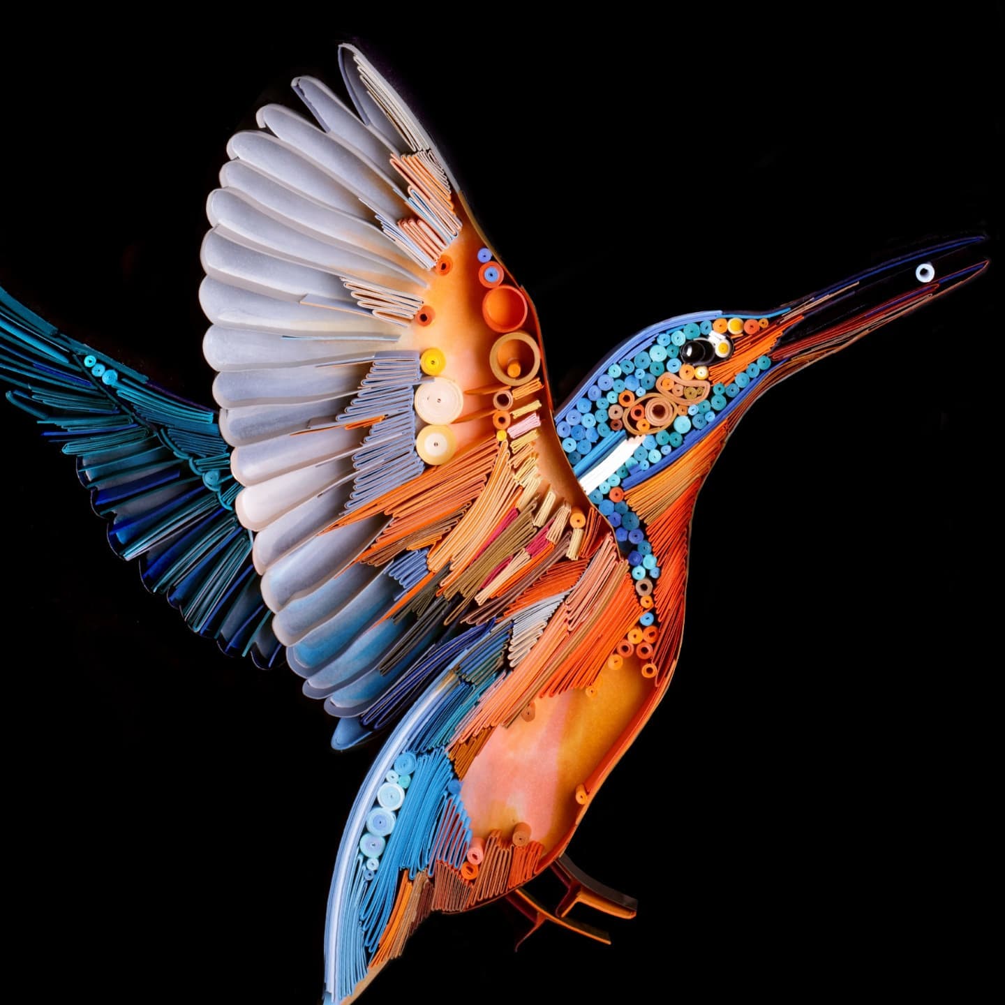 Artist Creates Handmade Illustrations Using Only Strips Of Paper ...