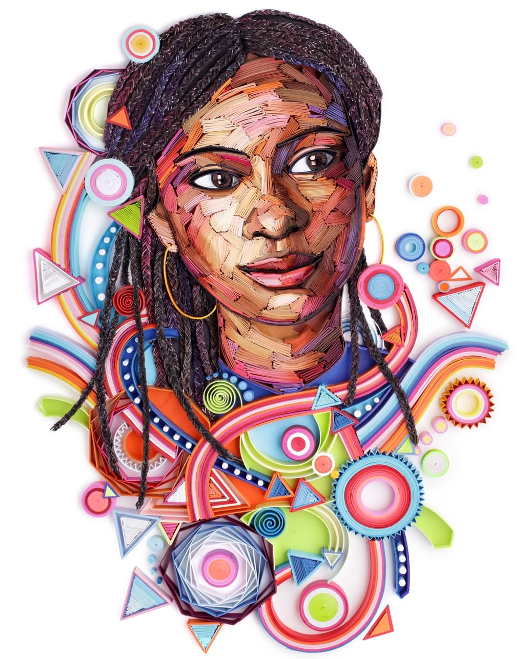 Artist Creates Handmade Illustrations Using Only Strips Of Paper ...