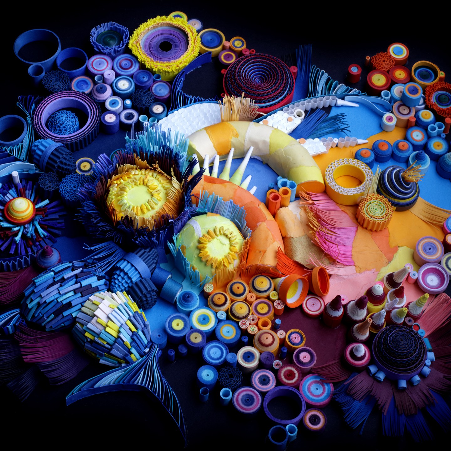 Artist Creates Handmade Illustrations Using Only Strips Of Paper ...