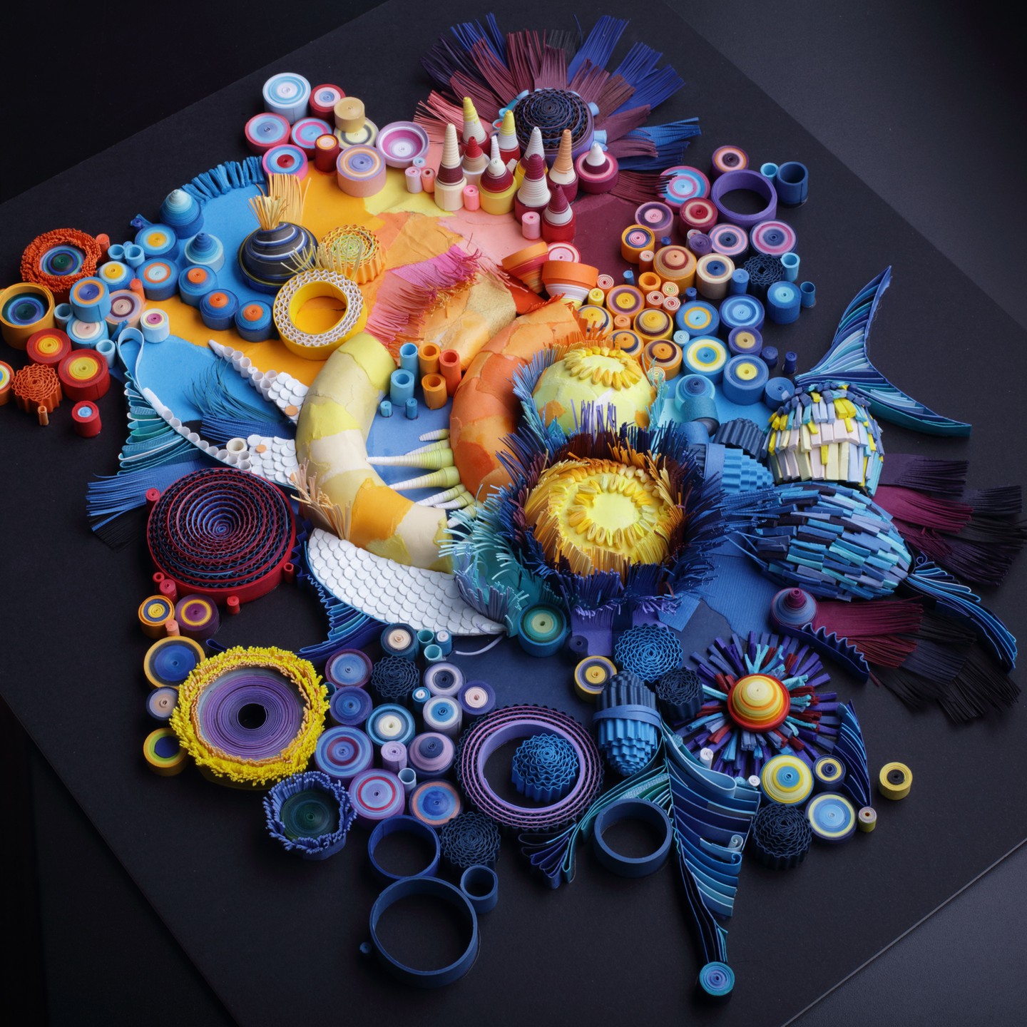 Artist Creates Handmade Illustrations Using Only Strips Of Paper ...